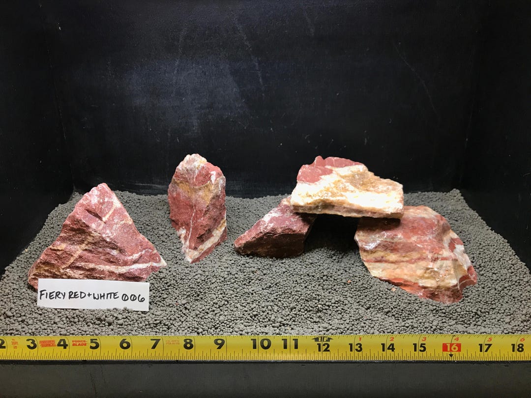 Firey Red & White Stone | 10 Lbs. Selected | #006 - Etsy