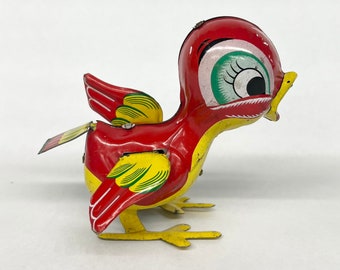 Vintage Tin Wind-up Mikuni Bird With Flapping Wings Great Shape No Box ...