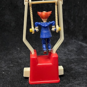 Tricky Trapeze Bozo Clown - Push Button Acrobat - Etsy