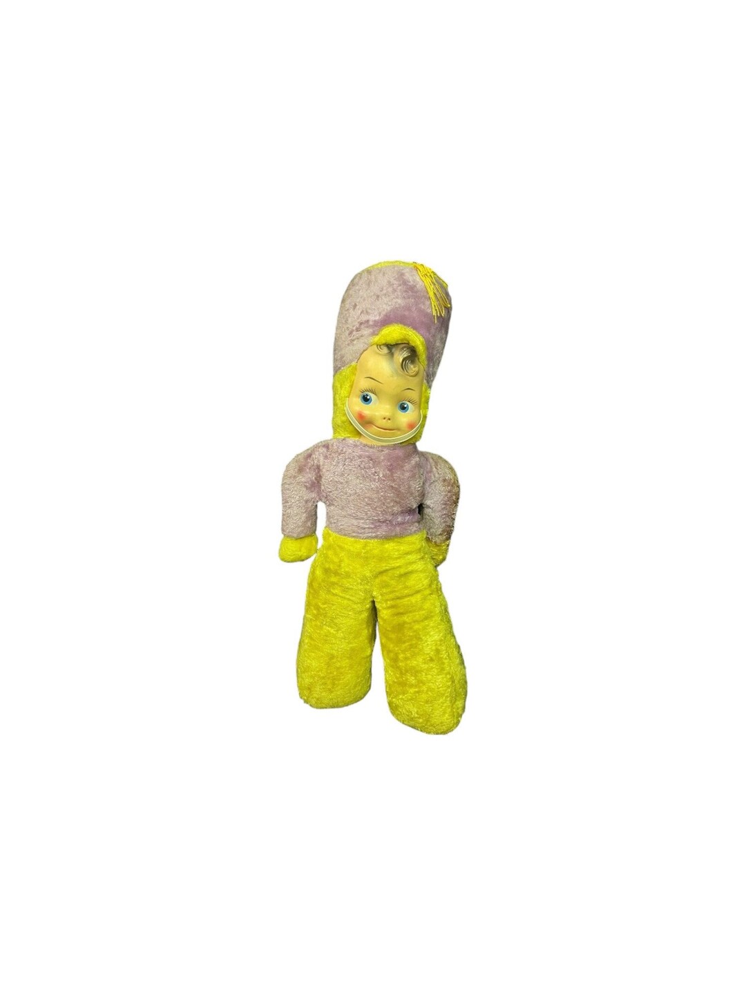 Majorette Plush Stuffed Toy Soldier- Celluloid Face - Purple and Yellow ...