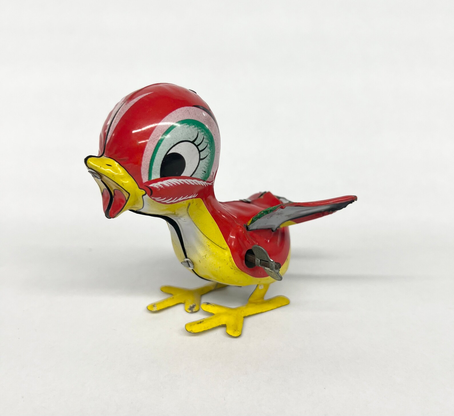 TIN LITHO Windup Hopping Bird With Flapping Wing - 1950s Mikuni Co ...