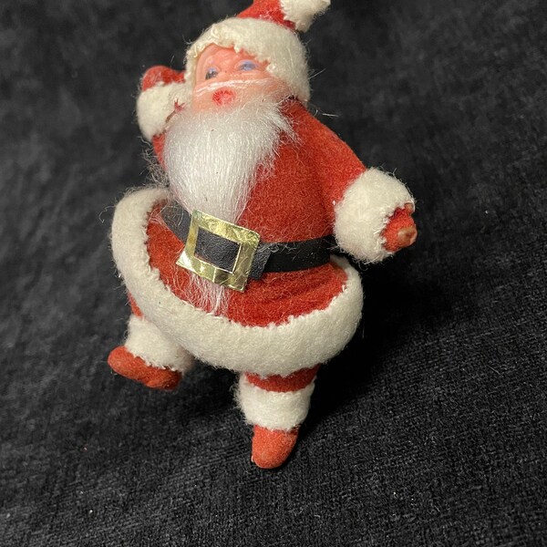 Flocked Santa - Etsy