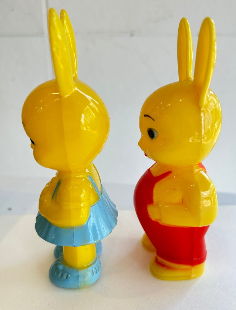 Peter Rabbit and Sister Rabbit Set of Plastic Rattles in Original Boxes ...
