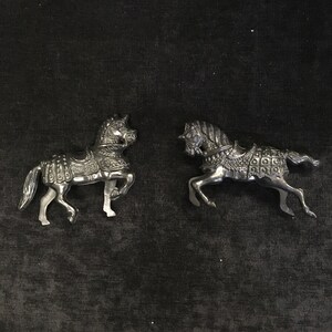 1960s Medieval Lido Knights Mounted Horses Black Red - Etsy