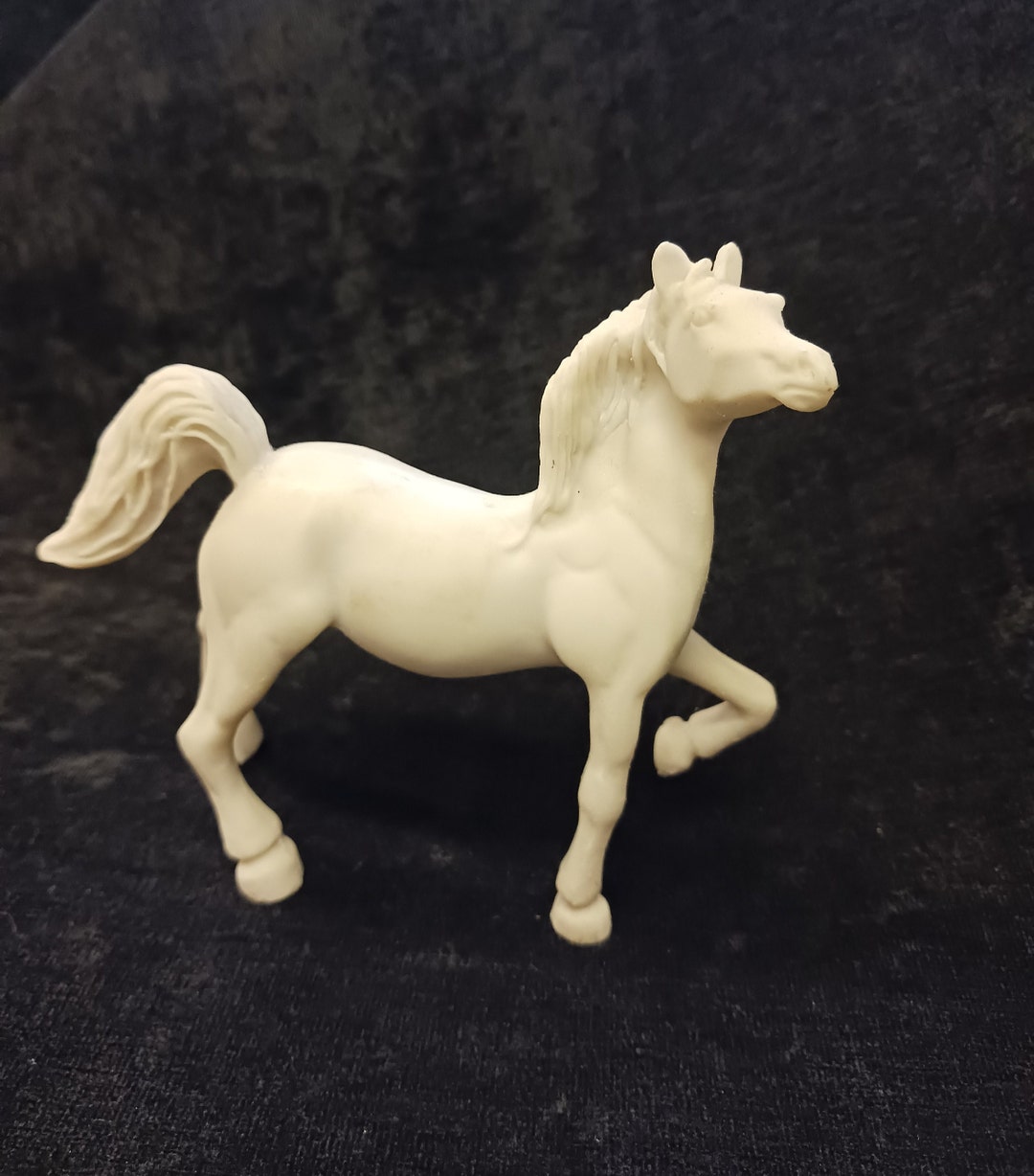 Trotting White Bisque Horse Figurine High Stepping White - Etsy