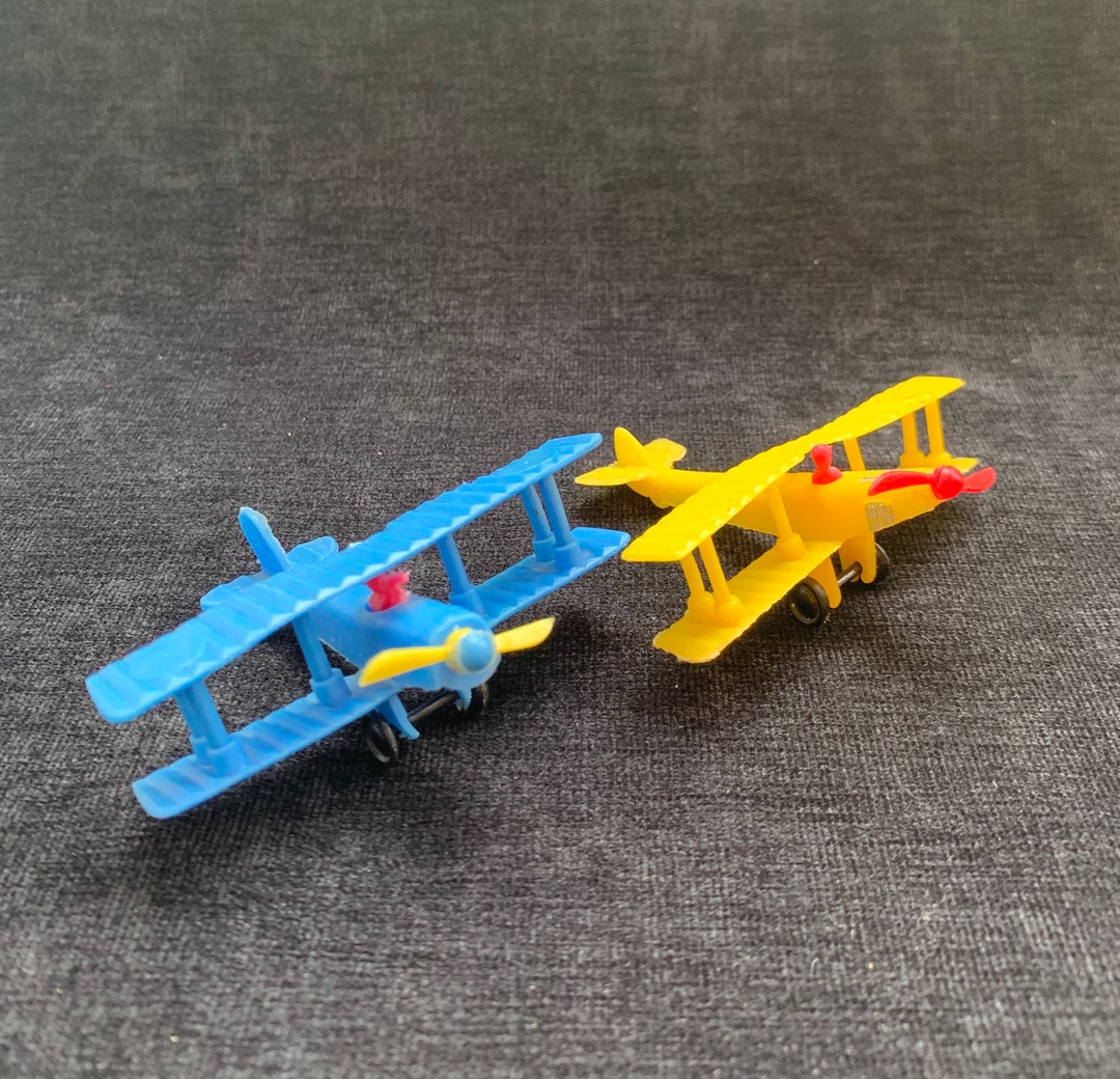 Vintage 1970s WWI Biplane Toys: JN-4 Jenny & French Nieuport, Set of 2 ...