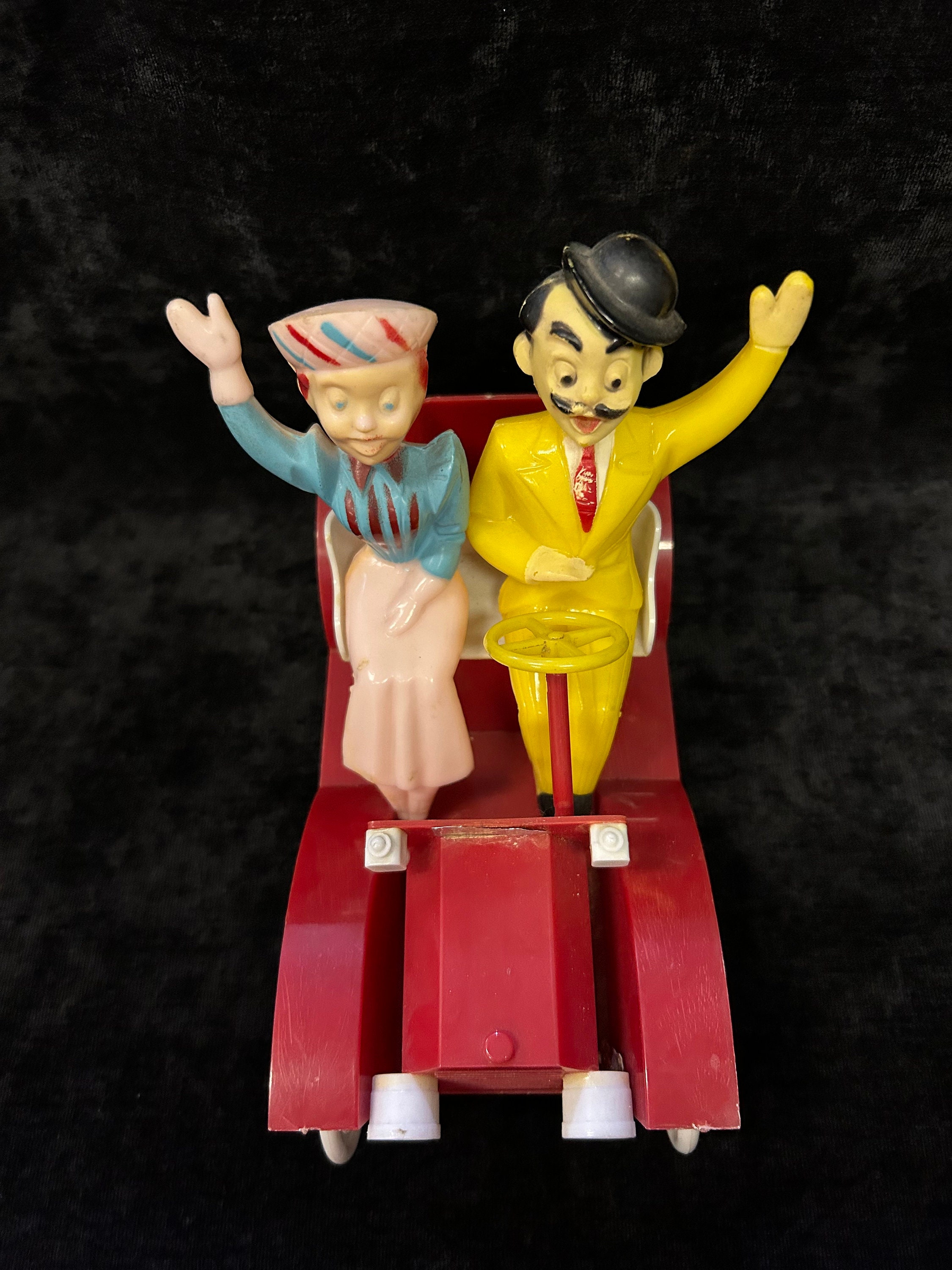 Rosbro Model T Plastic Car Candy Container rare Couple Out for Ride in ...