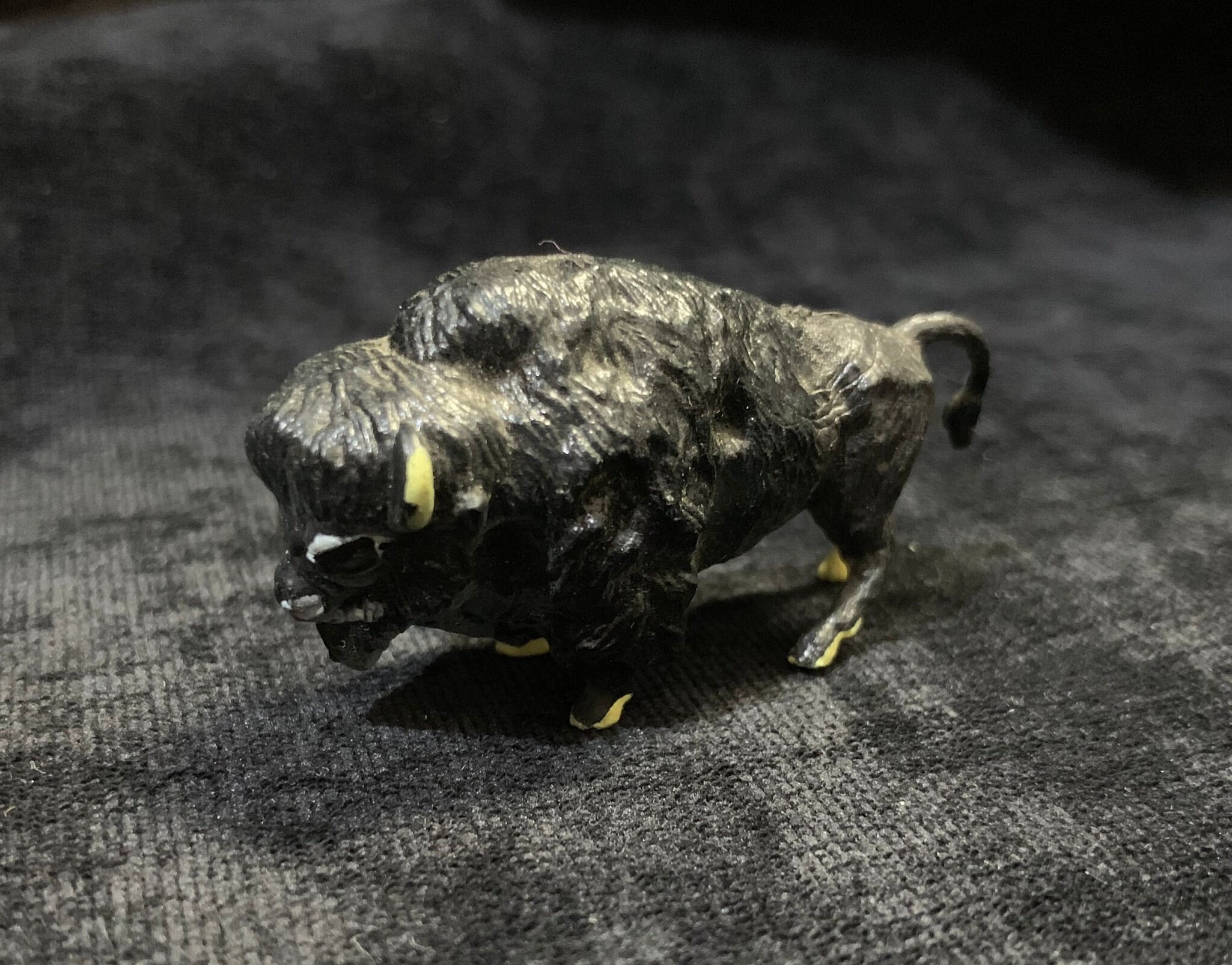 Black Buffalo Figure - Realistic Minature - Etsy