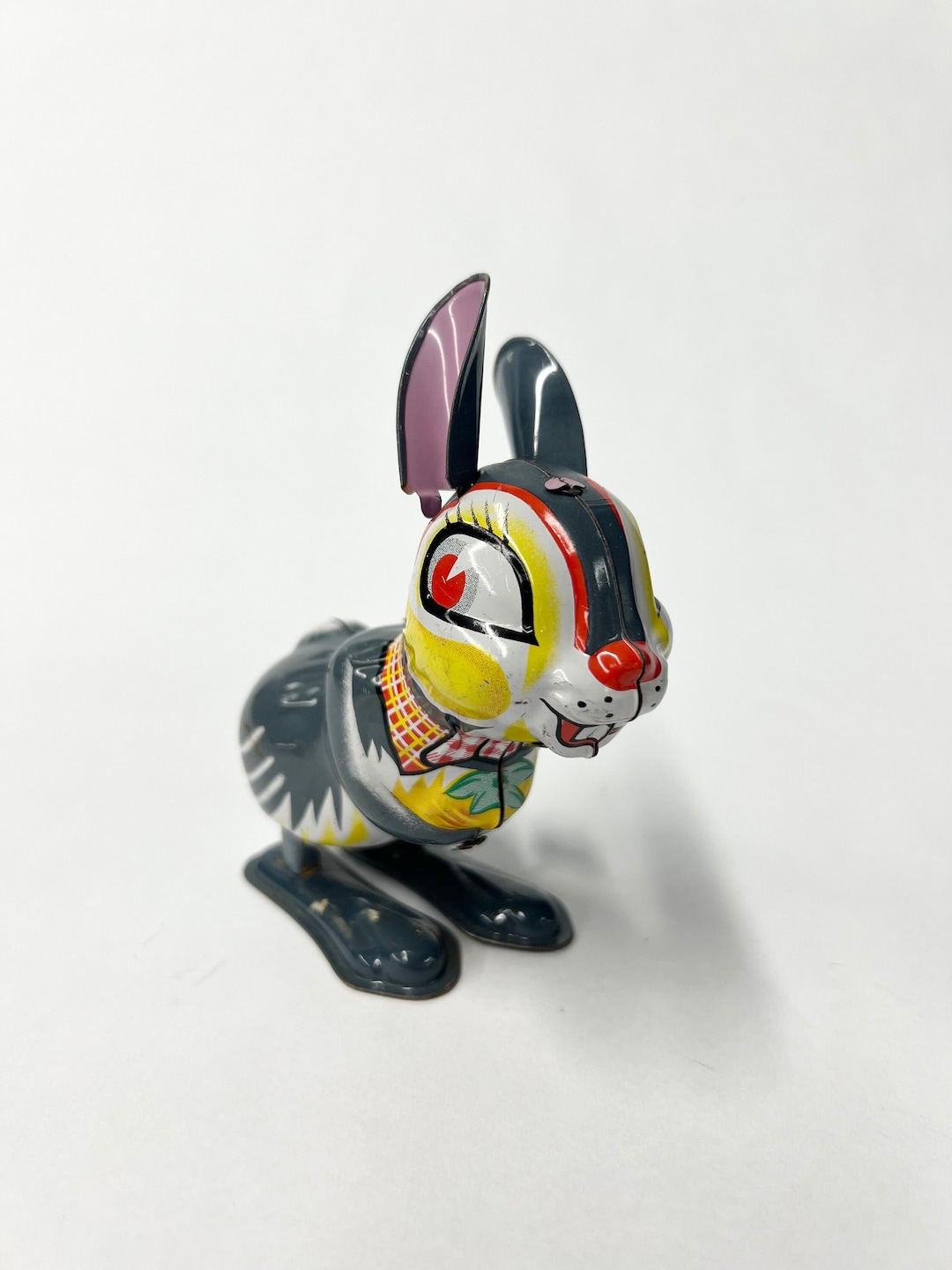 Mikuni Original Tin Litho Wind up Jumping Rabbit - 1950s - Easter Bunny ...