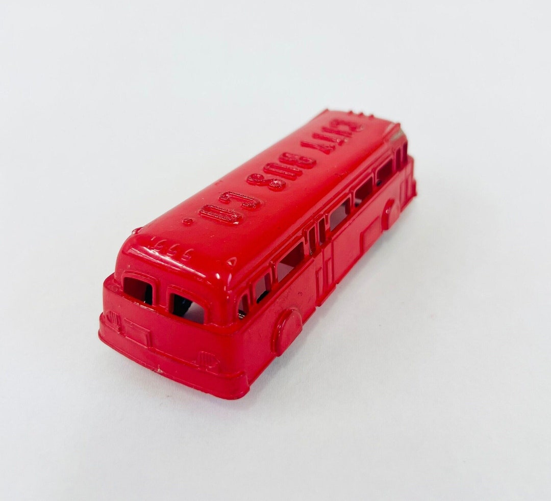 Vintage Red Plastic City Bus Model - Fageol Twin Coach No.124 - Etsy