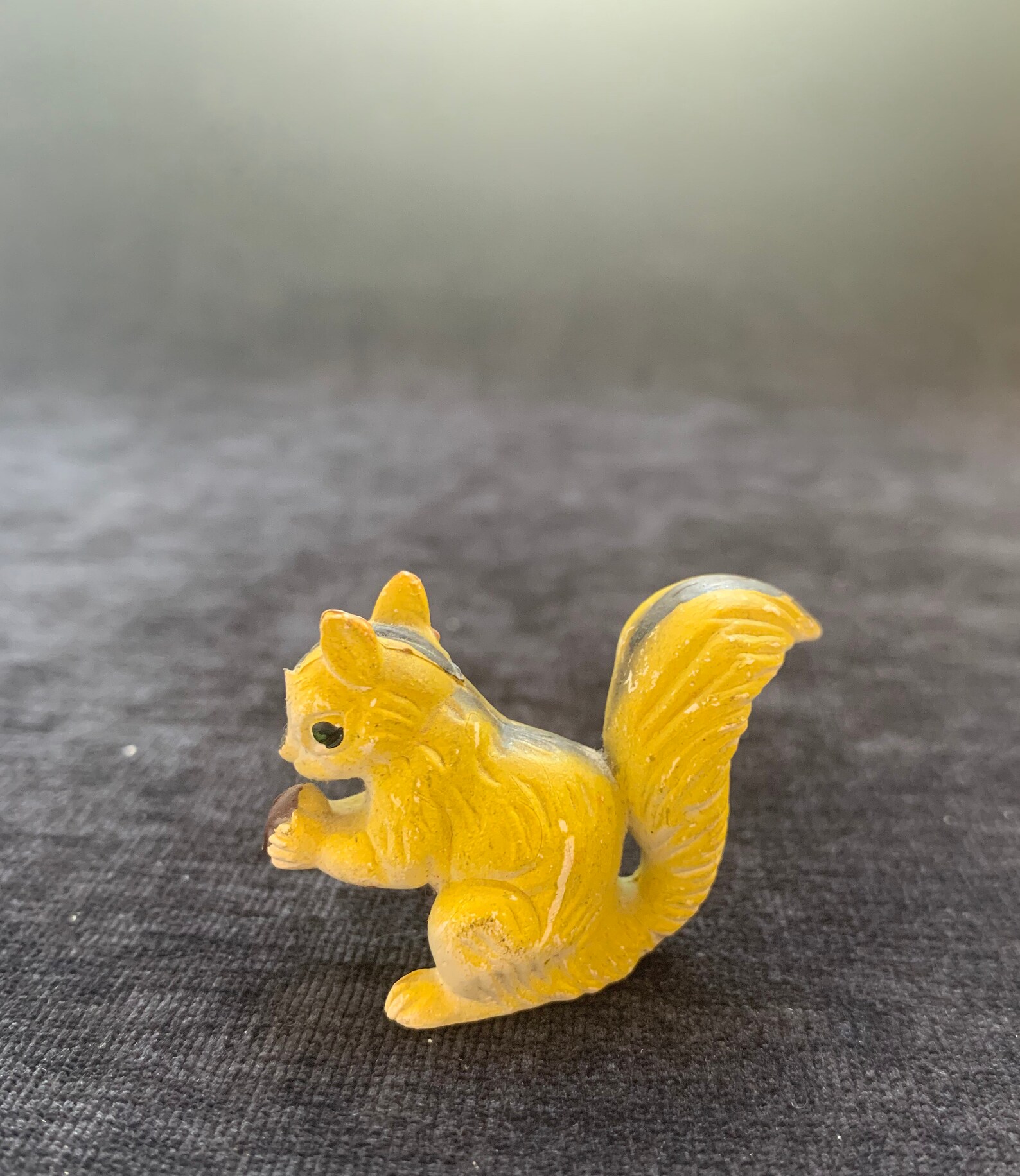 Vintage Plastic Squirrel with Acorn Figurine Toy Made in | Etsy