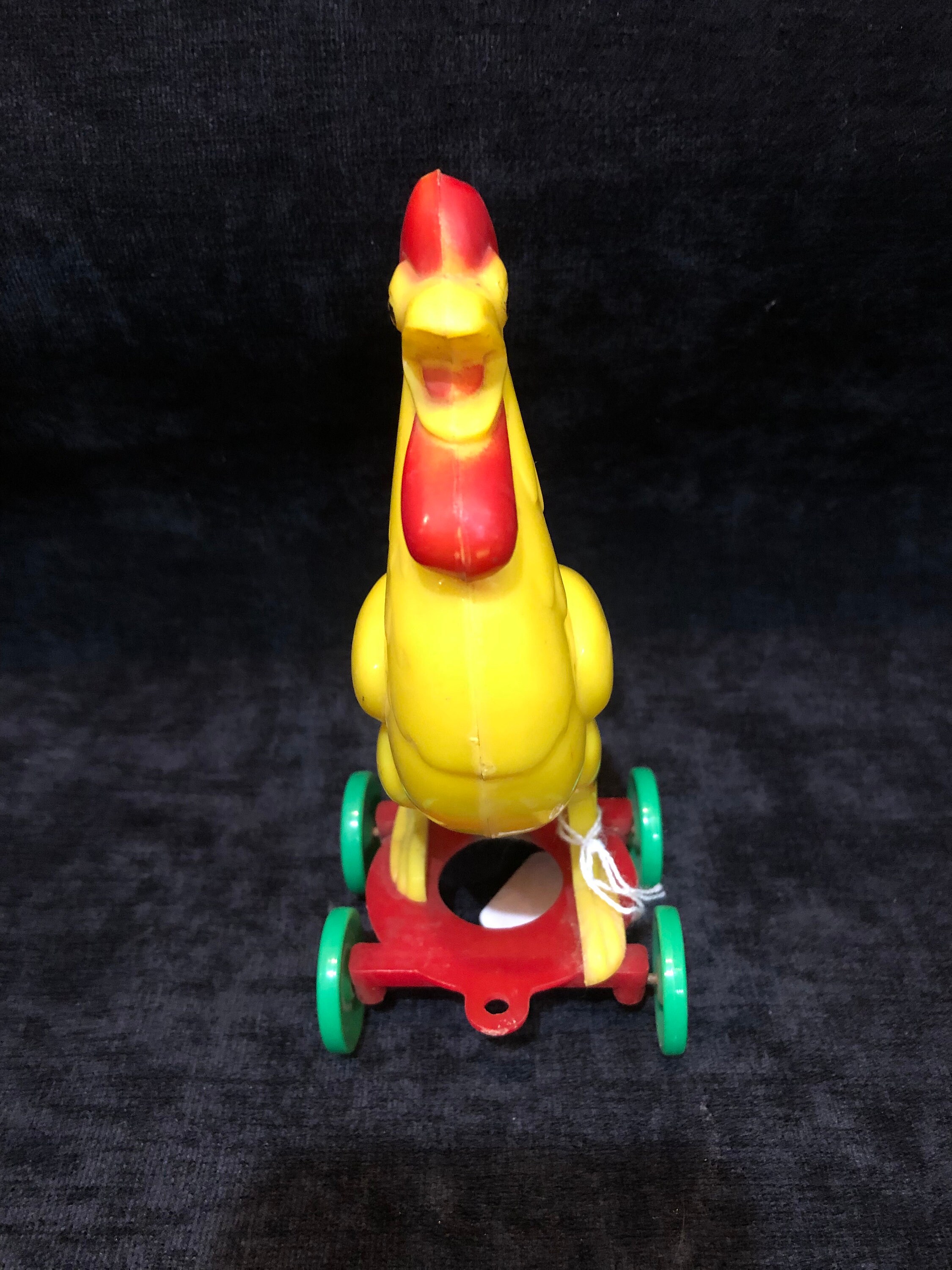 Rosen 1950'S Large Yellow Plastic Rooster on Wheels - Vintage Easter - Etsy