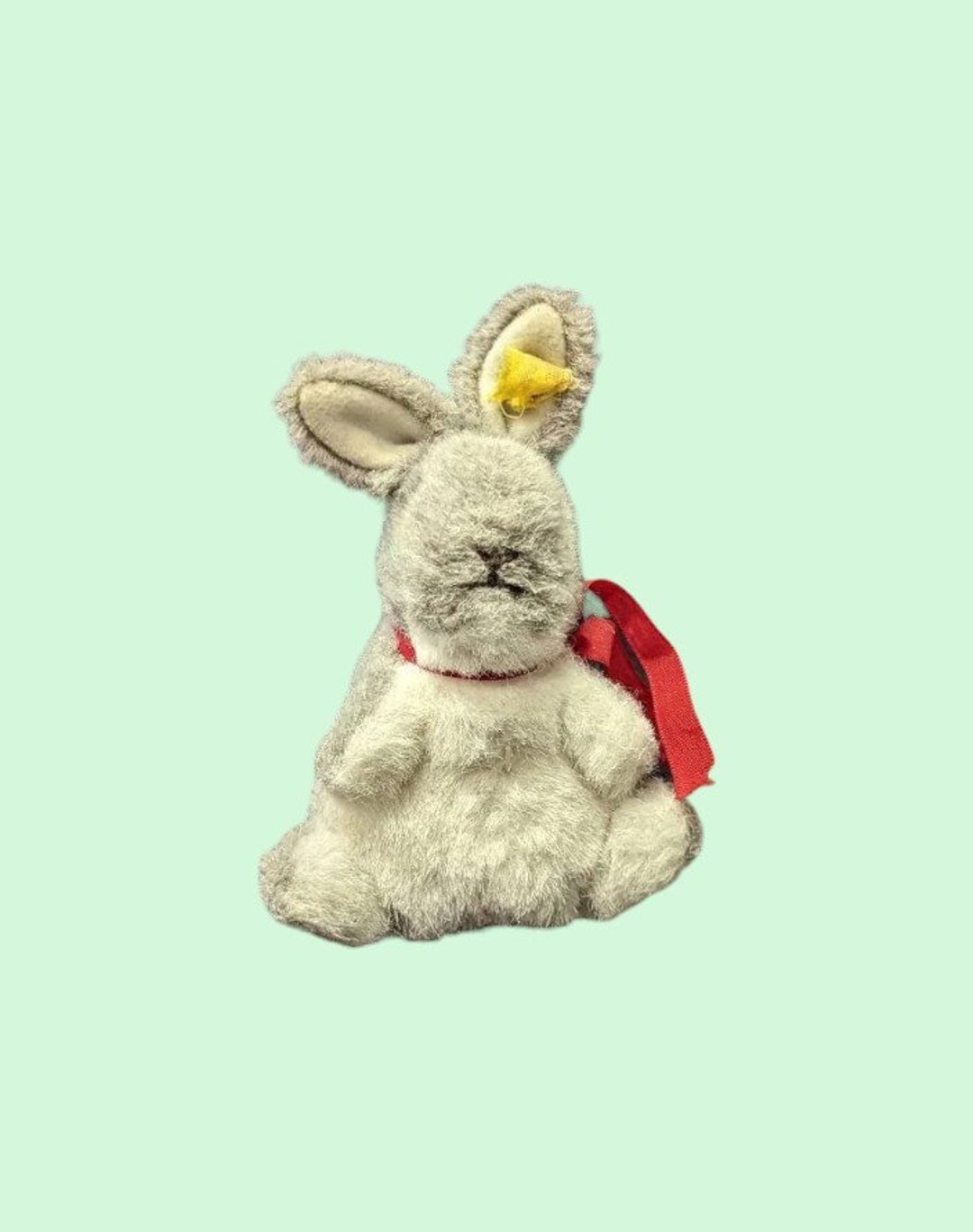 Small 5" Steiff Gray Bunny - With Ear Tag - Etsy