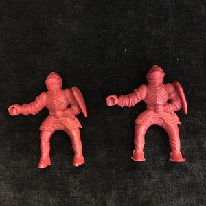 1960s Medieval Lido Knights Mounted Horses Black Red - Etsy