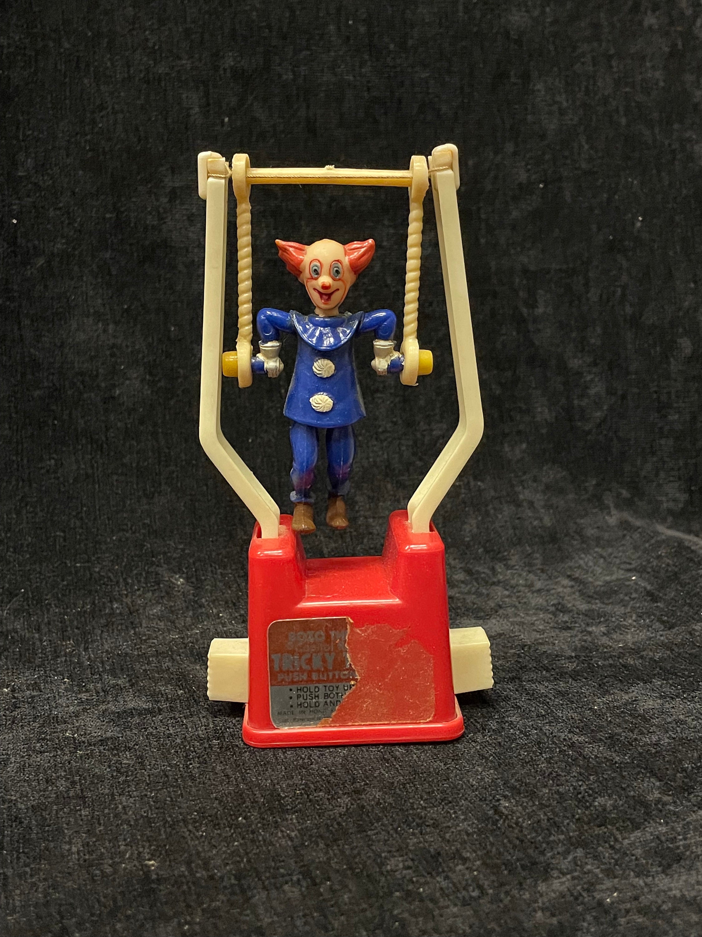 Tricky Trapeze Bozo Clown - Push Button Acrobat - Etsy