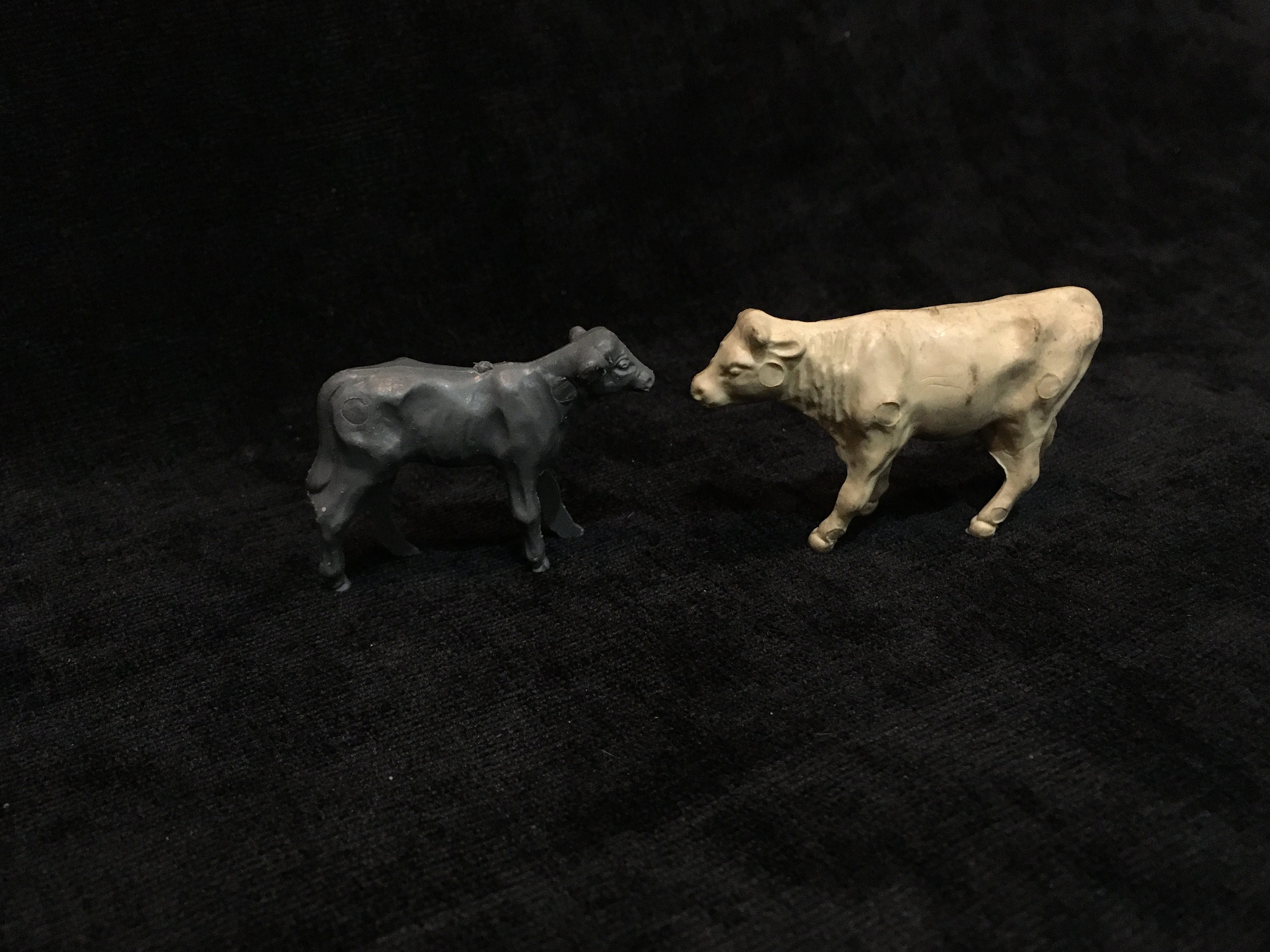 Vintage Plastic Toy Cows Farm Animals | Etsy