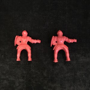 1960s Medieval Lido Knights Mounted Horses Black Red - Etsy