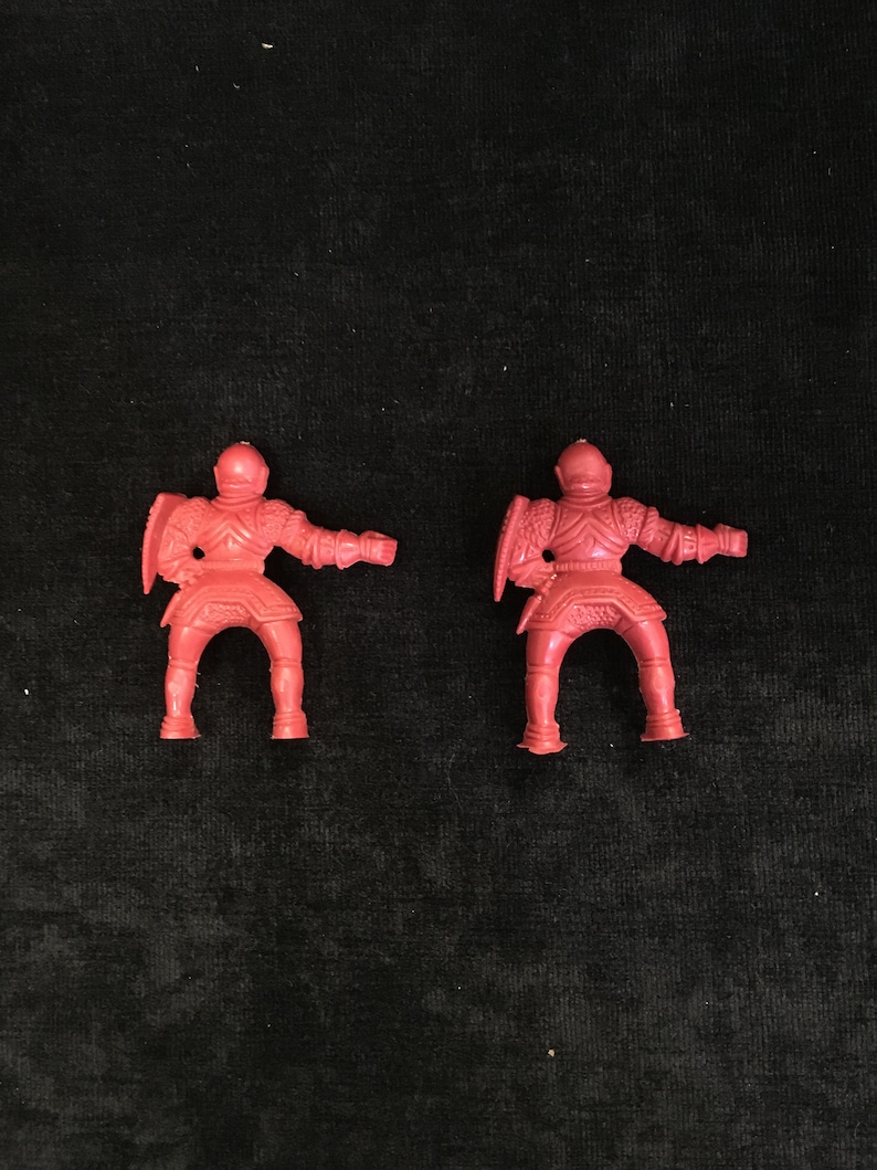 1960s Medieval Lido Knights Mounted Horses Black Red - Etsy