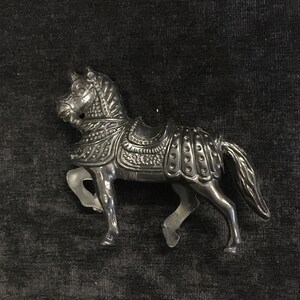 1960s Medieval Lido Knights Mounted Horses Black Red - Etsy