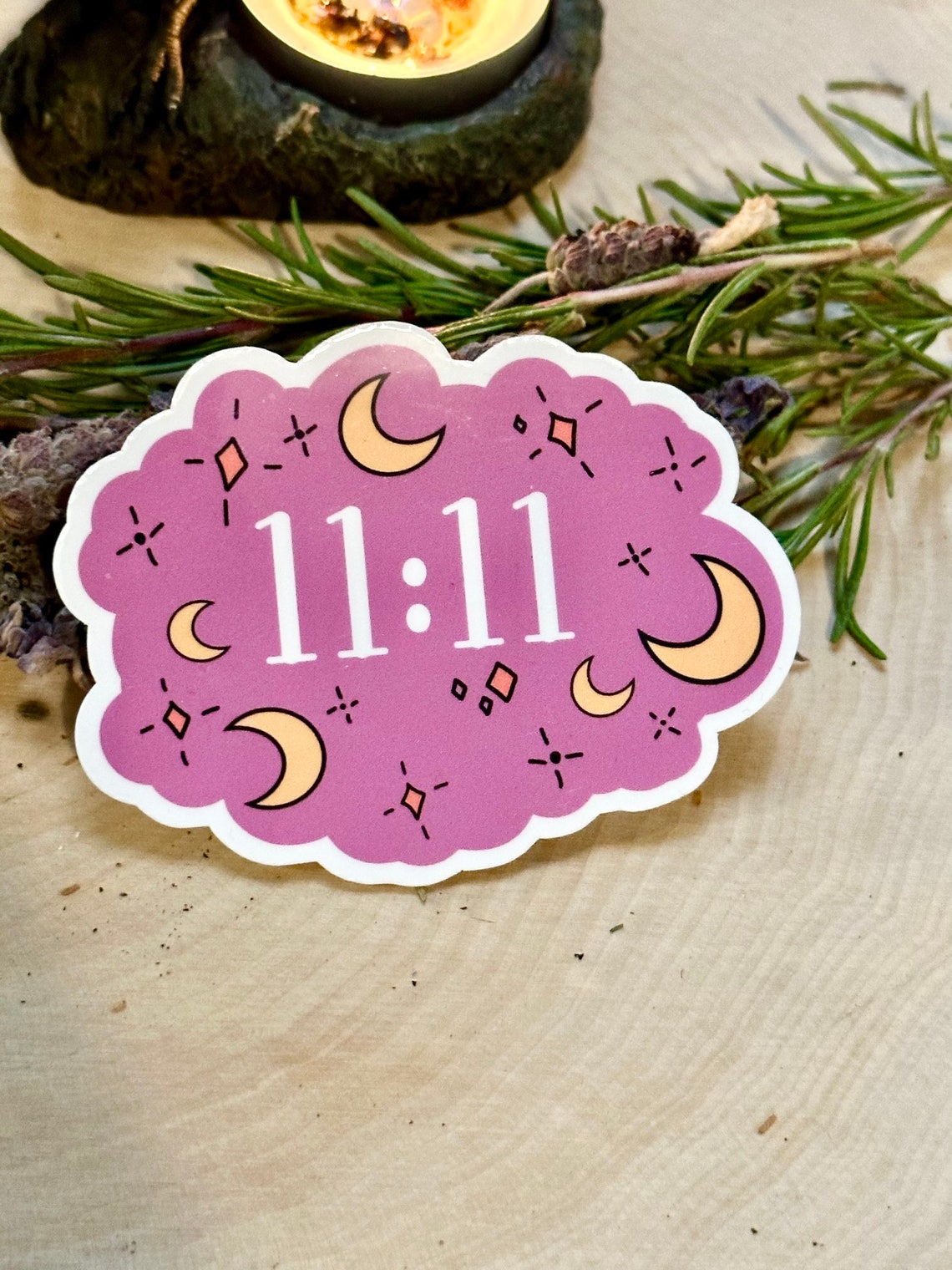 Purple 11:11 Sticker Angel Number Numerology Spiritual Handmade Witchy ...