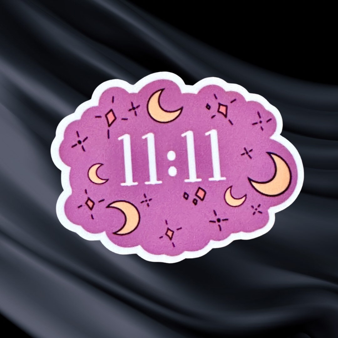Purple 11:11 Sticker Angel Number Numerology Spiritual Handmade Witchy ...