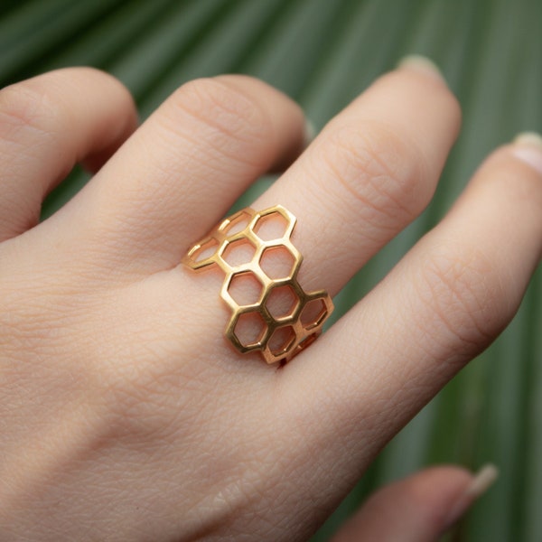 Honeycomb Ring - Etsy