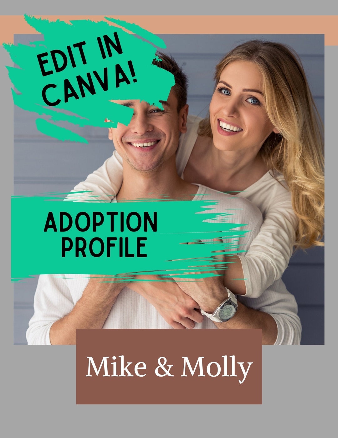 Adoption Profile Book Digital Template | DIY Customize and Print With ...