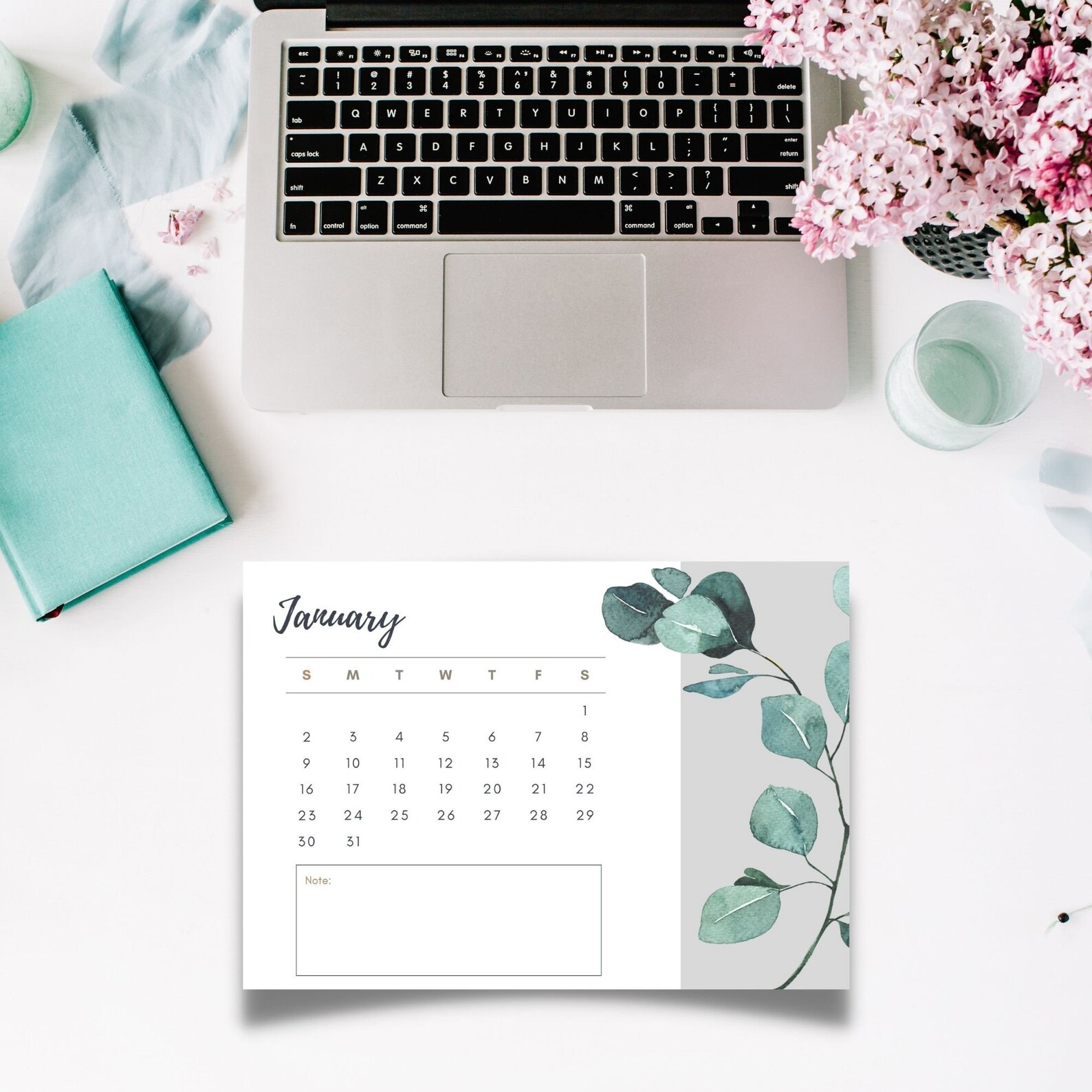 2022 Calendar Printable Digital Calendar Template Instant Download Size ...