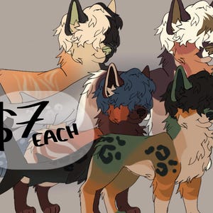 Perro tiburón barato OC Furry Fursona adopta (3/4 ABIERTO) - Etsy España