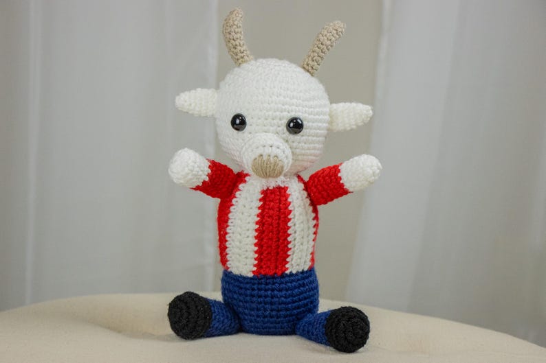 Chivas Crochet Doll, Goat, Soccer Team, Guadalajara Goat Knitted Mascot ...