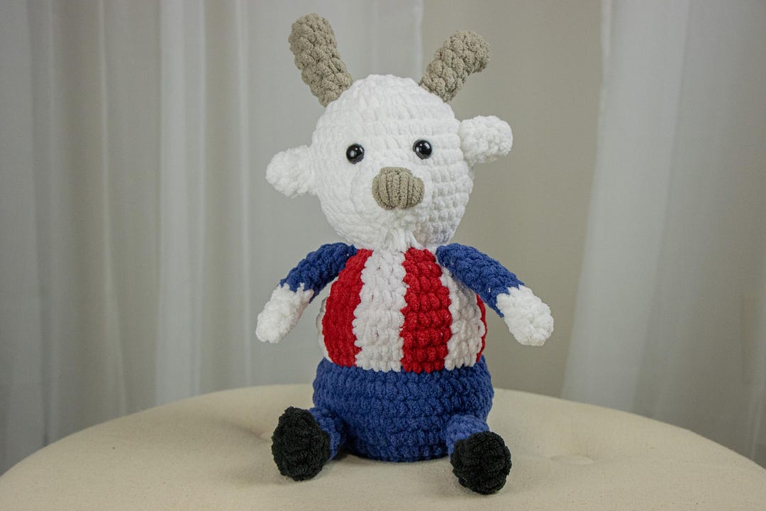 Large Chivas Crochet Doll, Yarn Hand Made Goat, Soccer Team ...