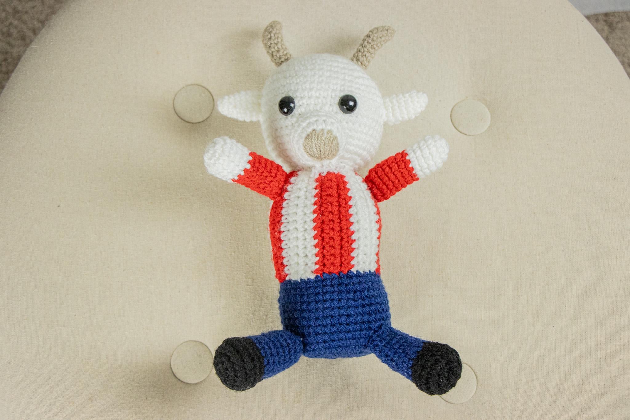 Chivas Crochet Doll, Goat, Soccer Team, Guadalajara Goat Knitted Mascot ...
