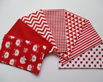 Red Fat Quarter Bundle | Etsy