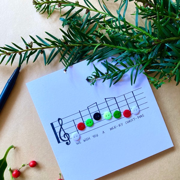Button Christmas Cards - Etsy UK