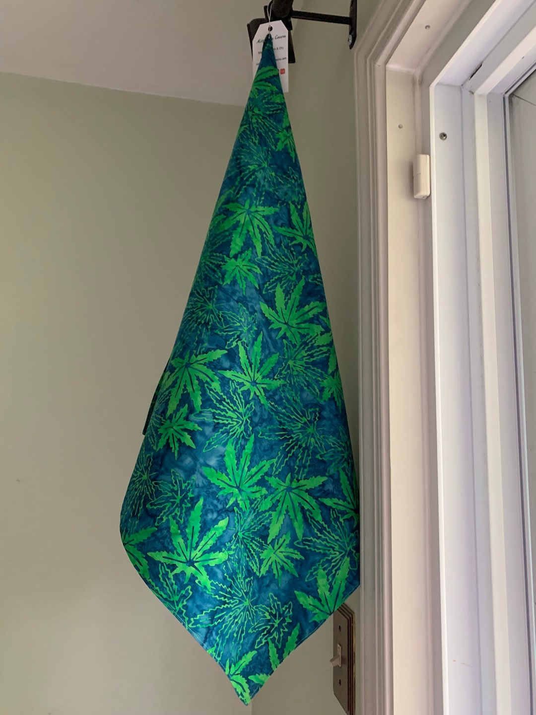 Marijuana Bandana in Limeberry Cotton Batik 3 DAYS to Ship - Etsy