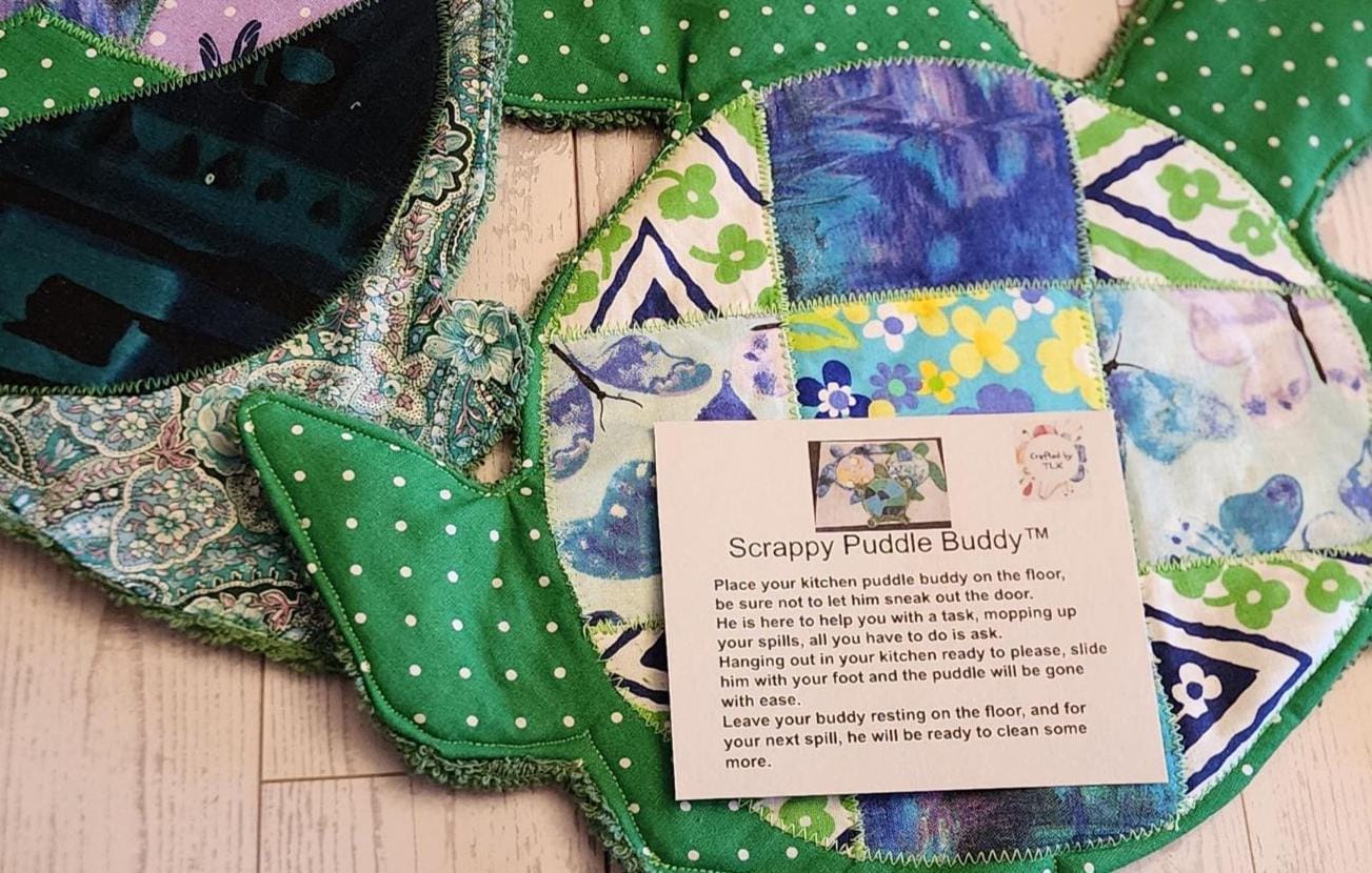 Scrappy Puddle Buddy Tm-quick Spill Floor Buddy (sea Turtle or Frog) - Etsy
