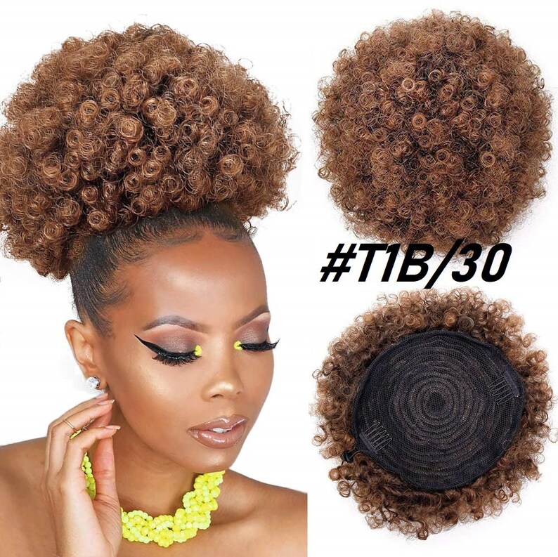 Thick Faux Human Hair Synthetic Drawstring Ponytail Puff - Etsy