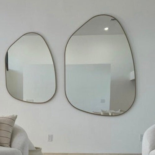 Wall Art Asymmetrical Mirror Home Decor Bedroom Irregular - Etsy
