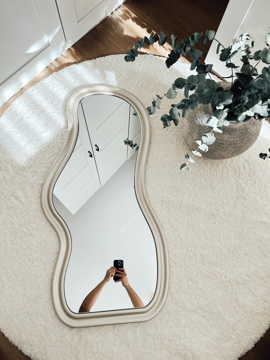 Sera Irregular Wavy Mirror Asymmetrical Home Decor Aesthetic Wall ...