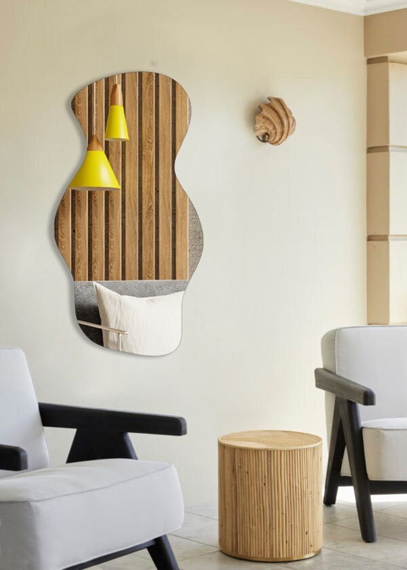 Asymmetrical Mirror Interior Design Irregular Mirror Home - Etsy