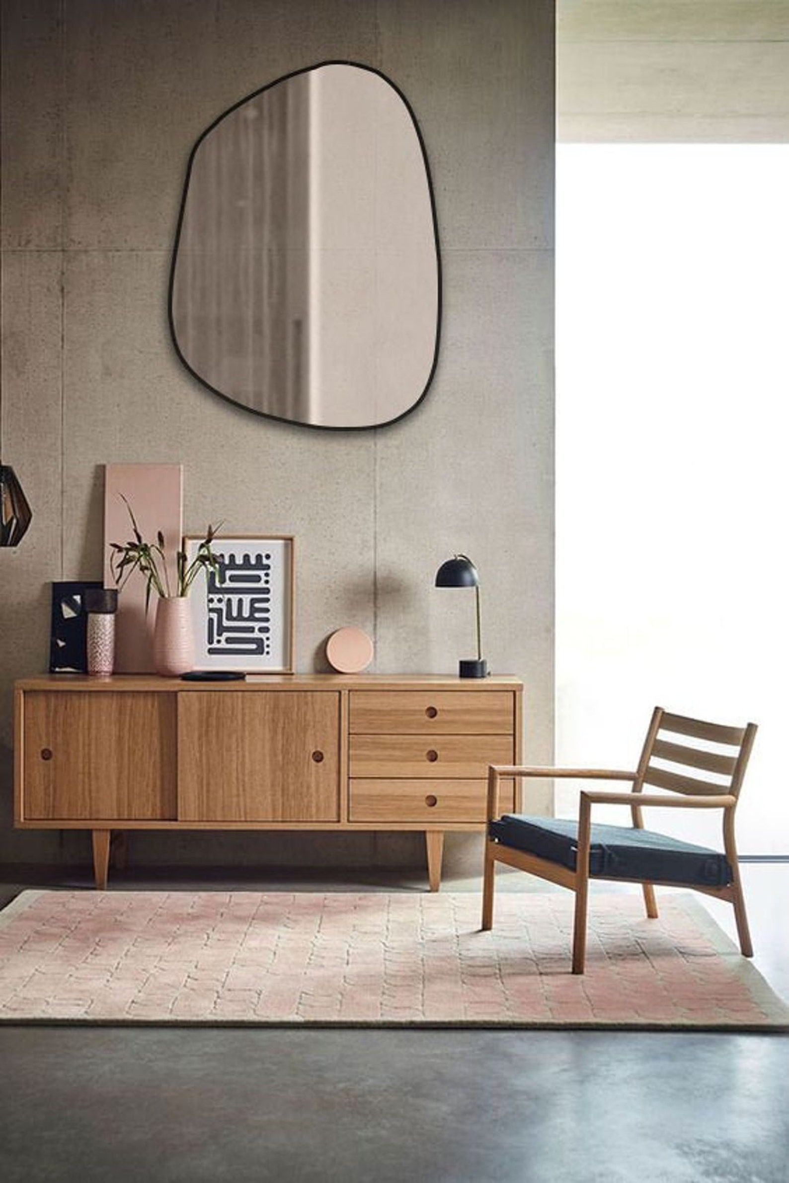 Asymmetrical Mirror Unique Home Decor Irregular Mirror Aesthetic Mirror ...