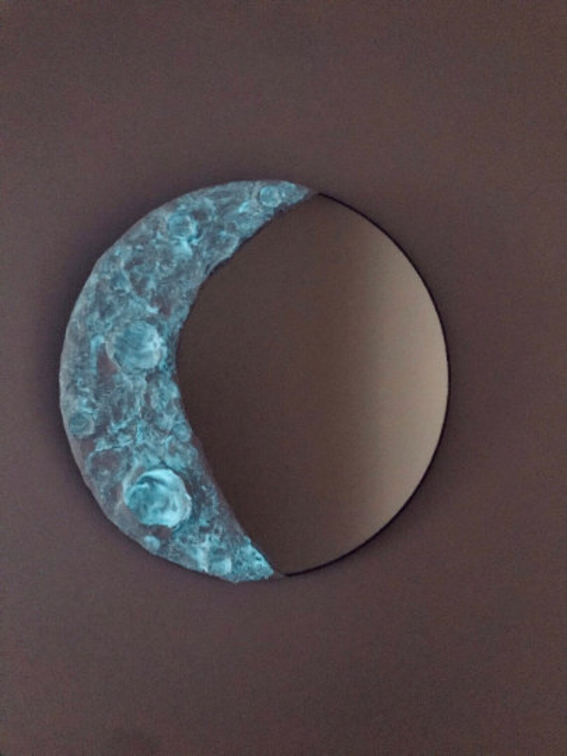 Moon Aesthetic Mirror Crescent Mirror Glow in the Dark - Etsy