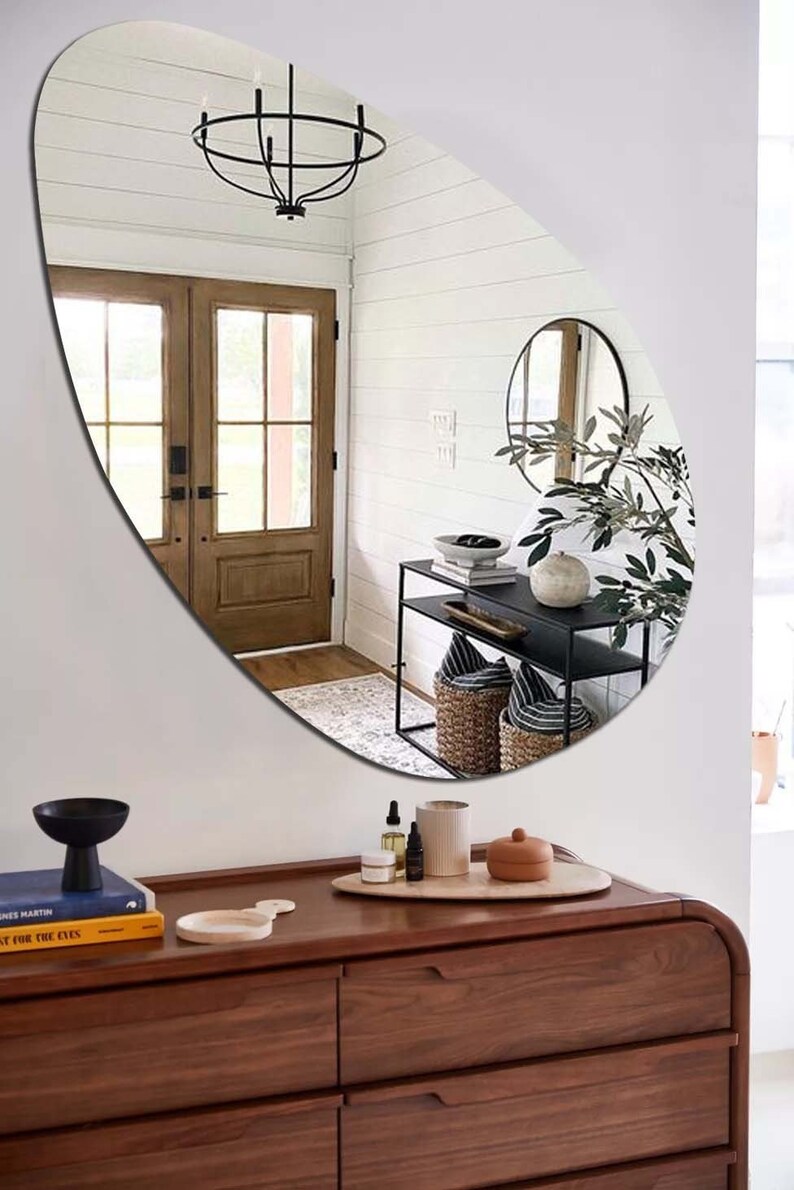 Abble Asymmetrical Mirror Home Art Mirror Wall Decor - Etsy