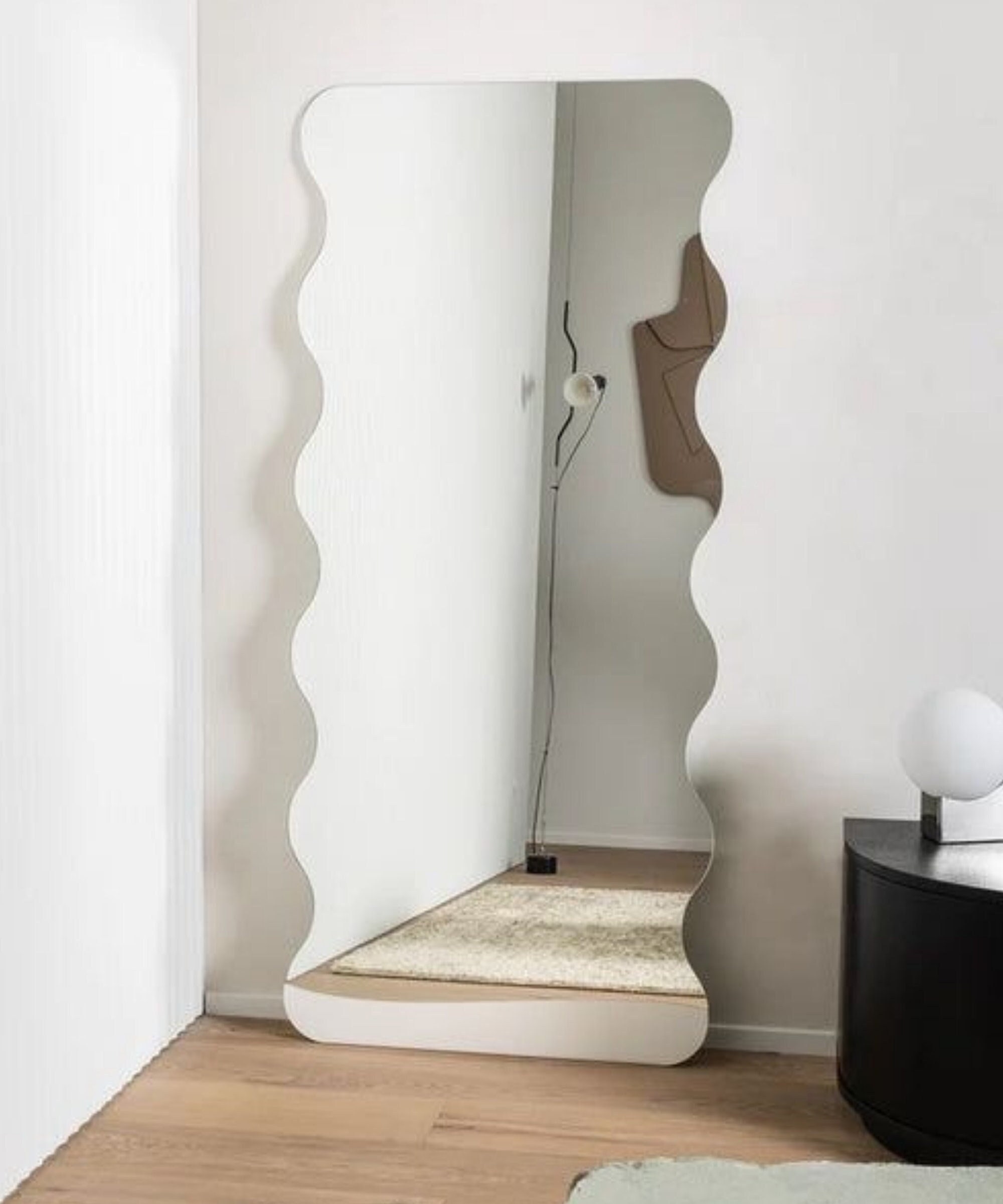 Irregular Blob Mirror Asymmetrical Full Length Mirror Aesthetic Home Design