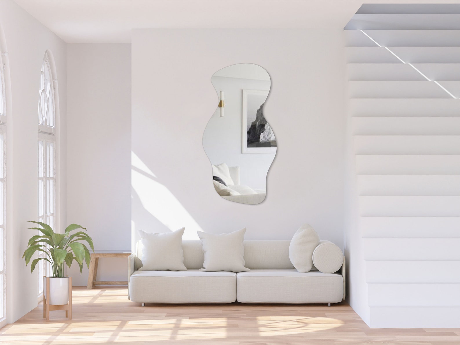 Asymmetrical Mirror Interior Design Irregular Mirror Home - Etsy