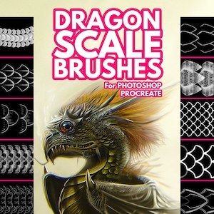 Dragon Scale Brushes for Photoshop and Procreate - Etsy