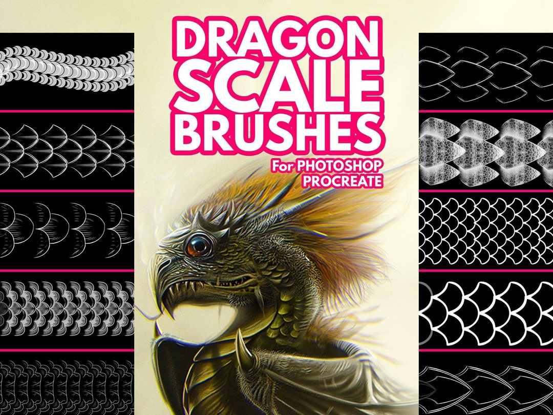 Dragon Scale Brushes for Photoshop and Procreate - Etsy