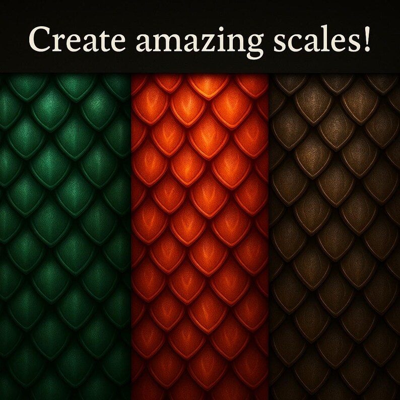 Dragon Scale Brushes for Photoshop and Procreate - Etsy