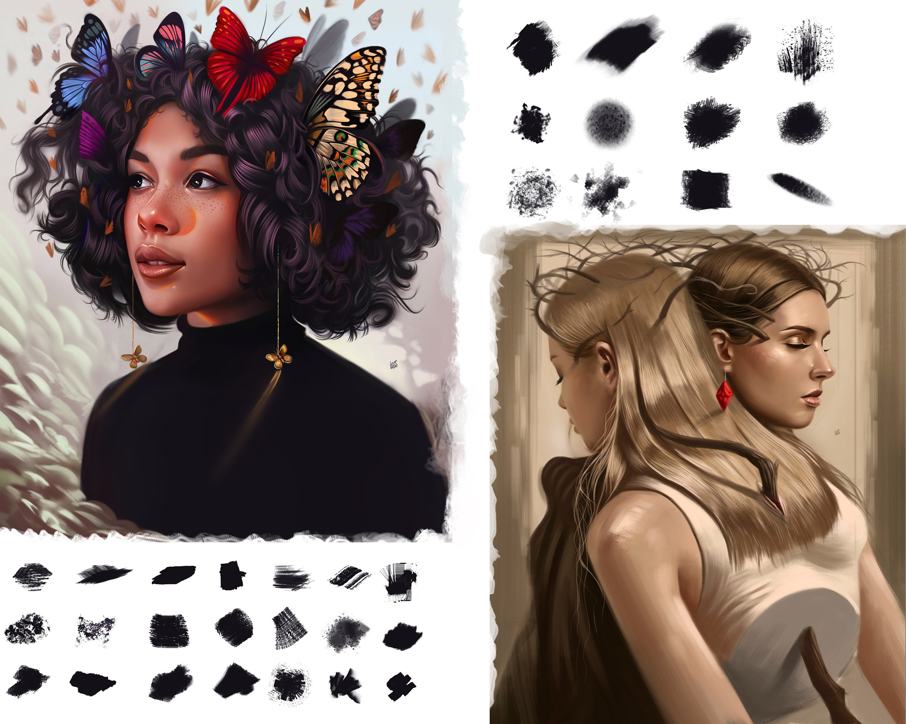 Traditional Brushes for Photoshop & Procreate - Etsy