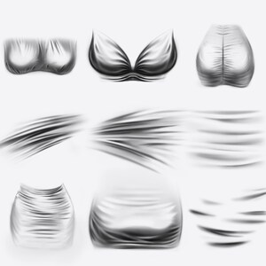 Creases Brushes for Photoshop and Procreate. Procreate Cloth Texture ...